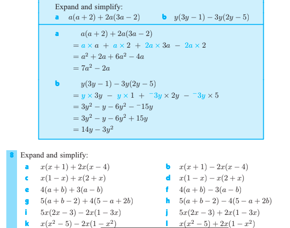 10C1MAT20: Expanding and simplifying algebraic expressions | MHOL